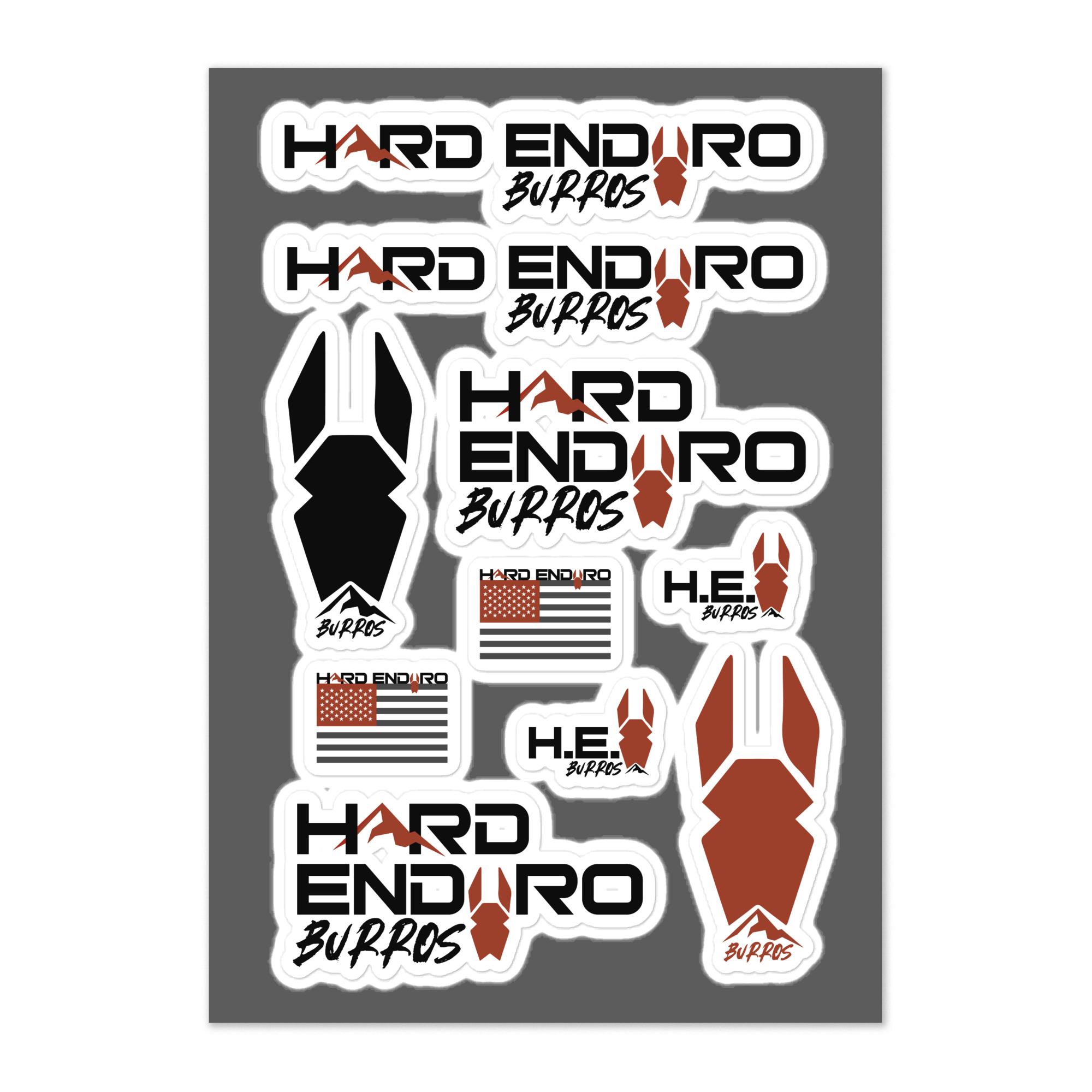 Hard Enduro Burros Sticker Hits - Hard Enduro Burros